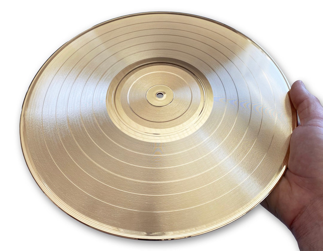 Blank Record 12" Gold Record - Metalized Gold Record - REAL RECORD - 33 ...
