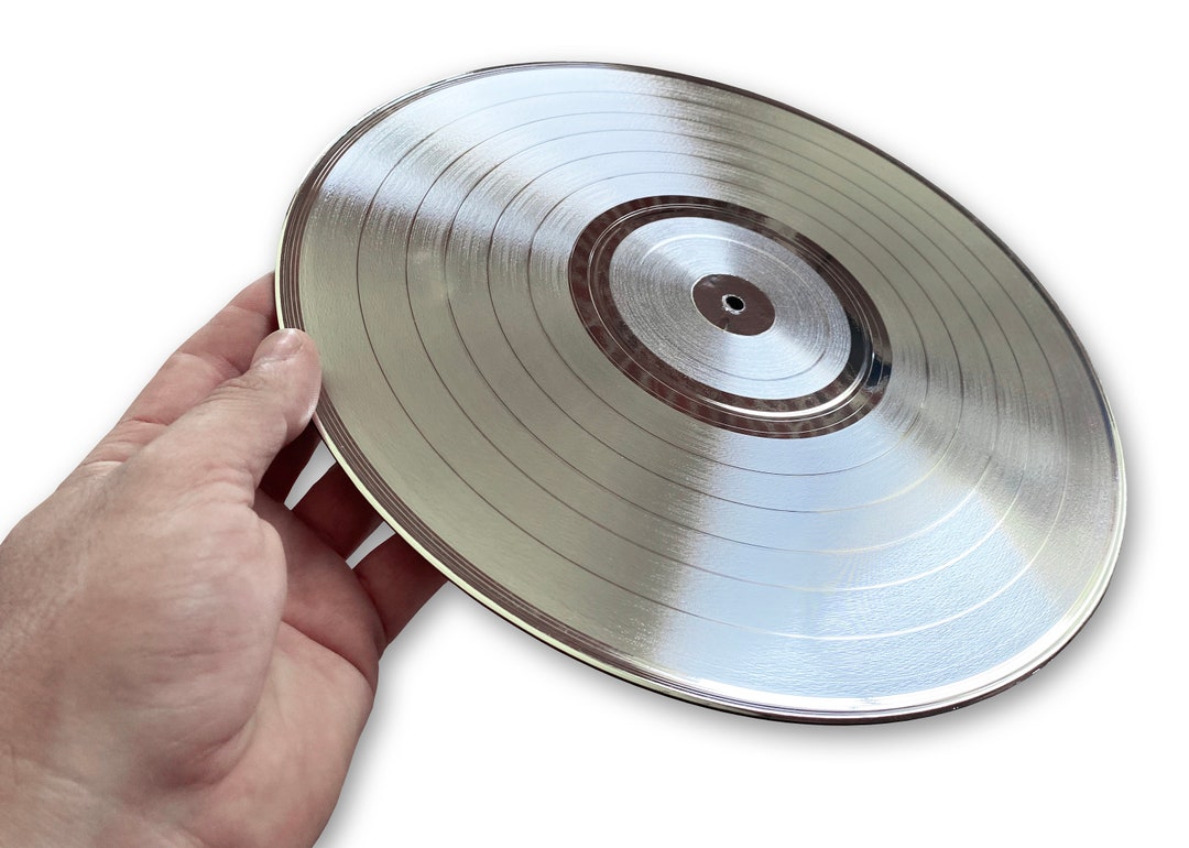 Blank Record 12" Platinum Record - REAL RECORD - 33 1/3 Rpm Metalized ...