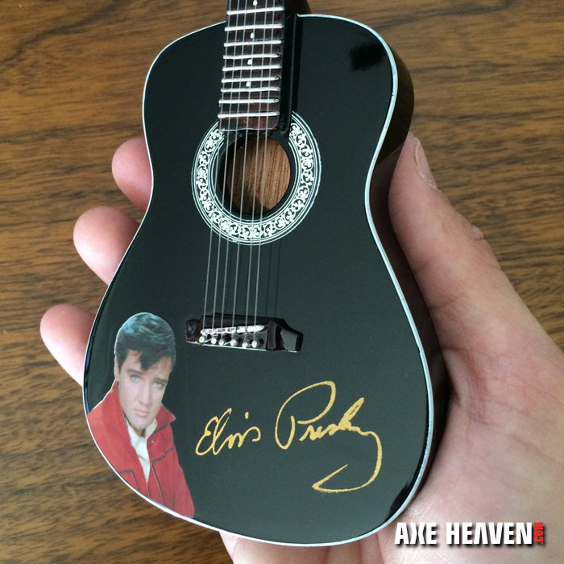 Elvis Collectible - Elvis Presley Signature Black Acoustic Tribute Mini ...
