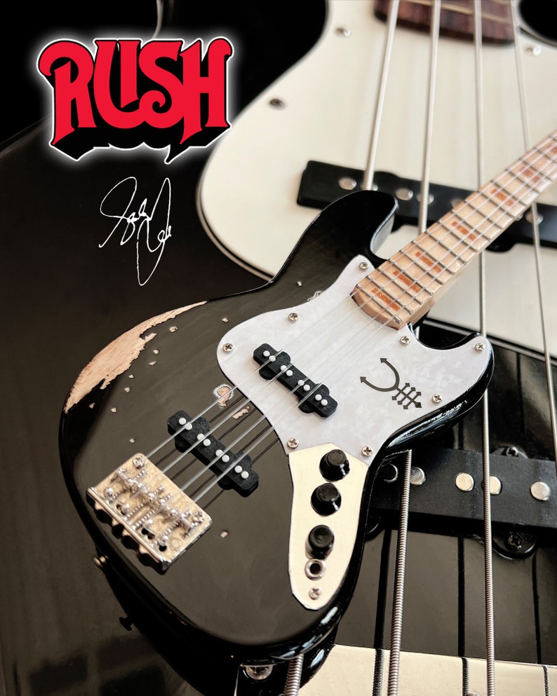 Rush Collectible Geddy Lee Vintage Tour Edition Mini Fender™ Jazz™ Bass ...