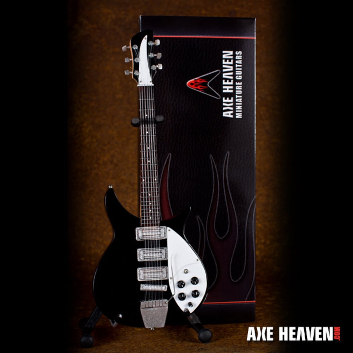 Beatles Collectible - John's Signature Ed Sullivan Show Mini Guitar ...
