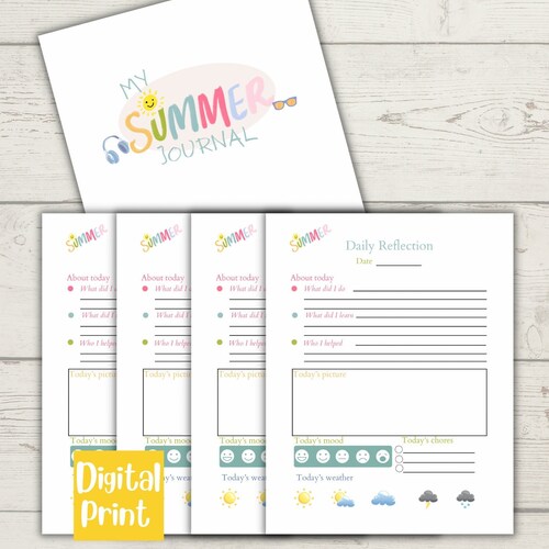 Printable Kids Travel Journal Pages Summer Travel Journal - Etsy Australia