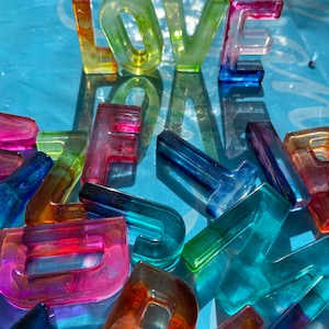 Colorful Resin Letter Set - Etsy