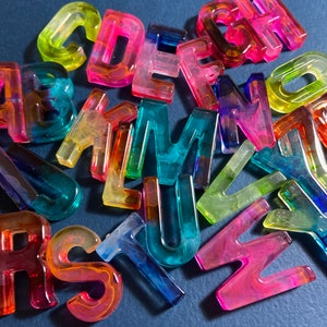Colorful Resin Letter Set - Etsy
