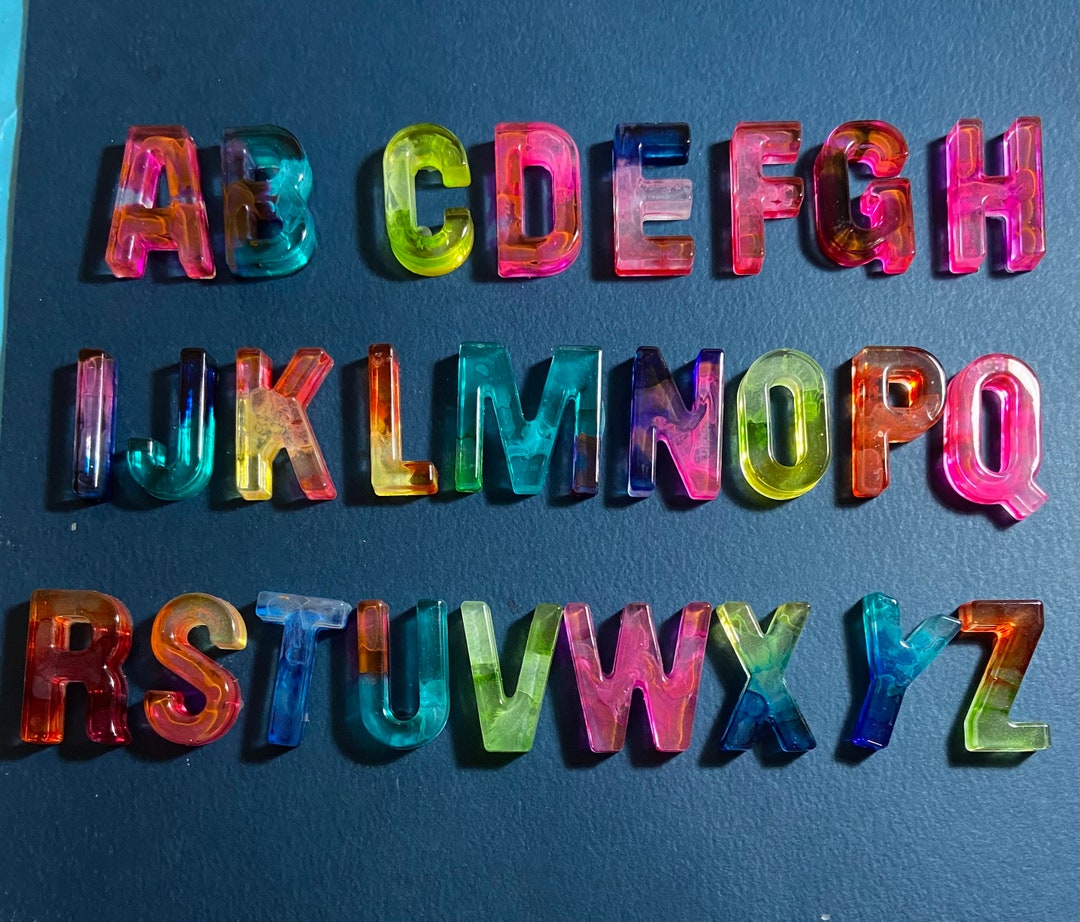 Colorful Resin Letter Set - Etsy