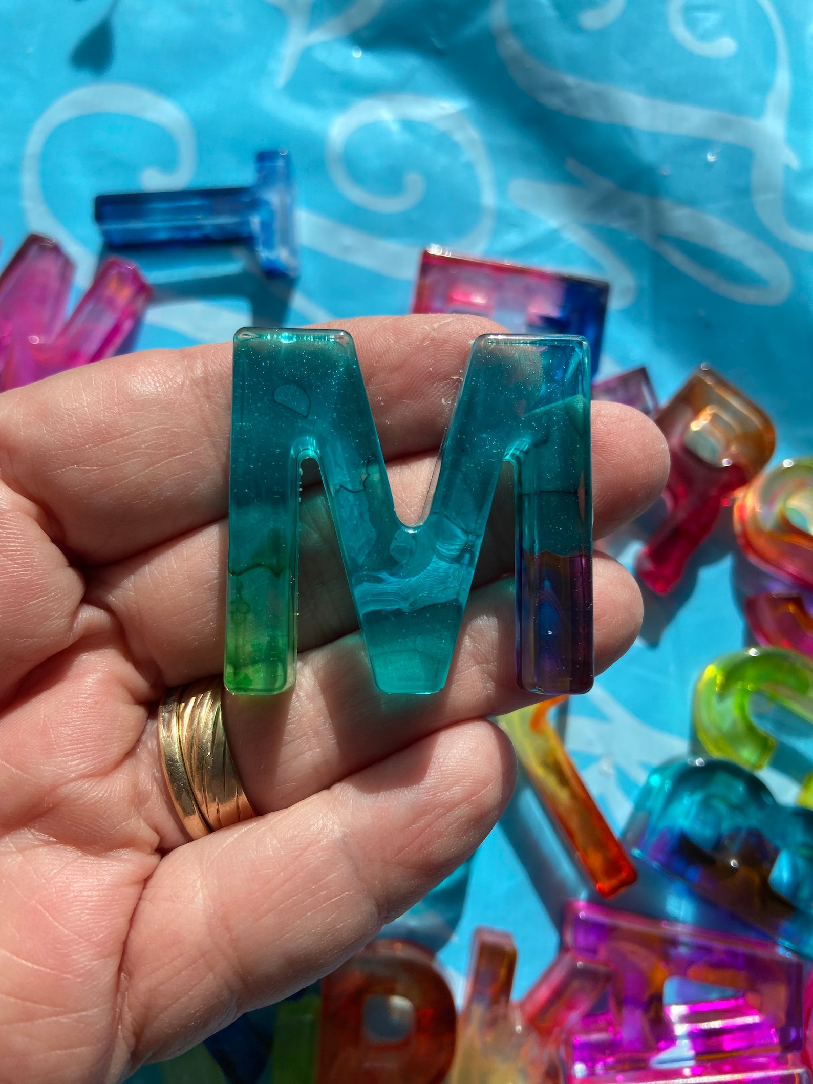 Colorful Resin Letter Set - Etsy