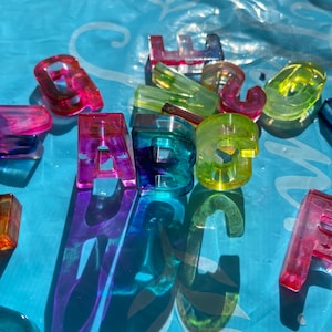 Colorful Resin Letter Set - Etsy