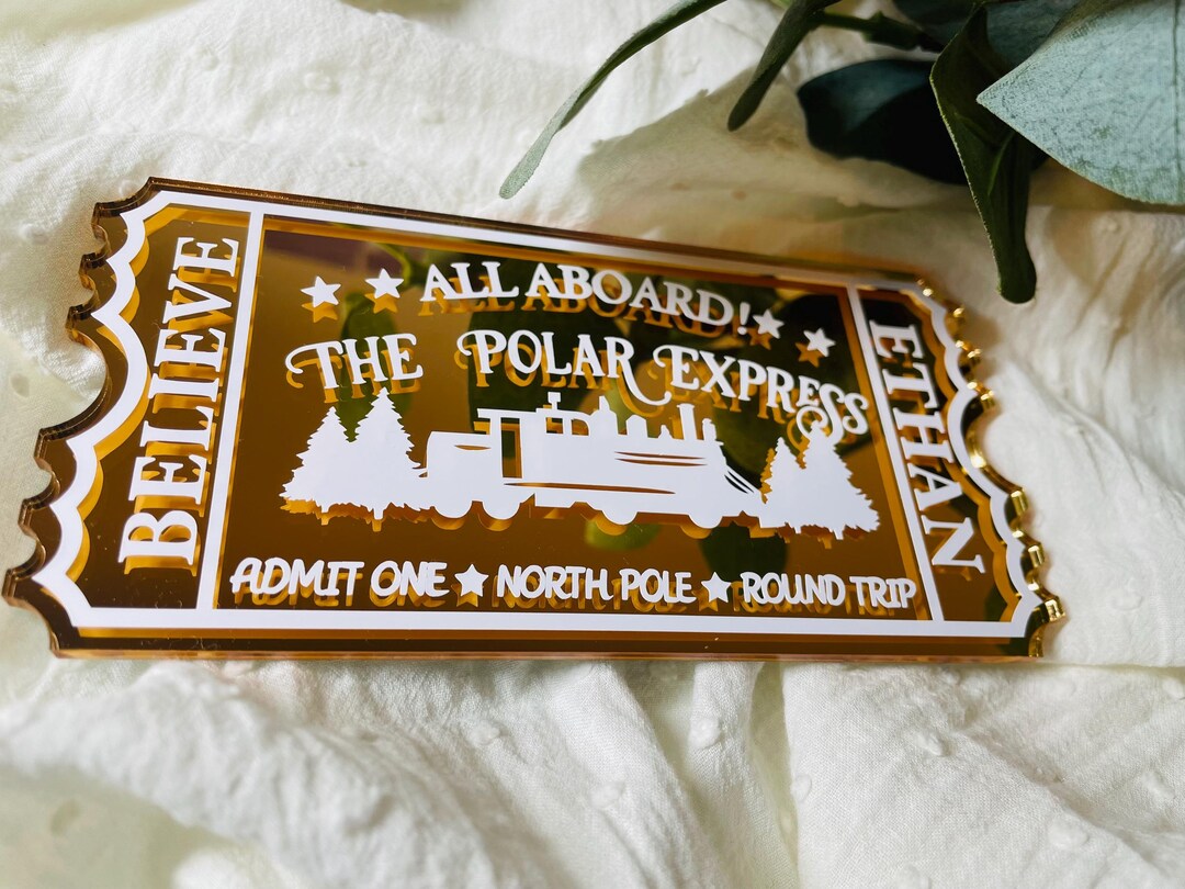 Personalised Polar Express Ticket Golden Ticket Christmas Gift ...