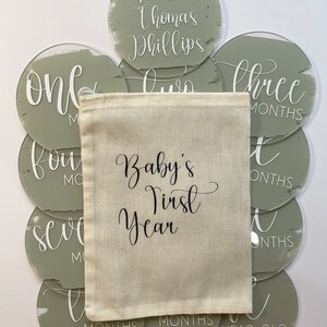 Baby Milestones | Acrylic Baby Milestone Set | Baby's First Year | New ...