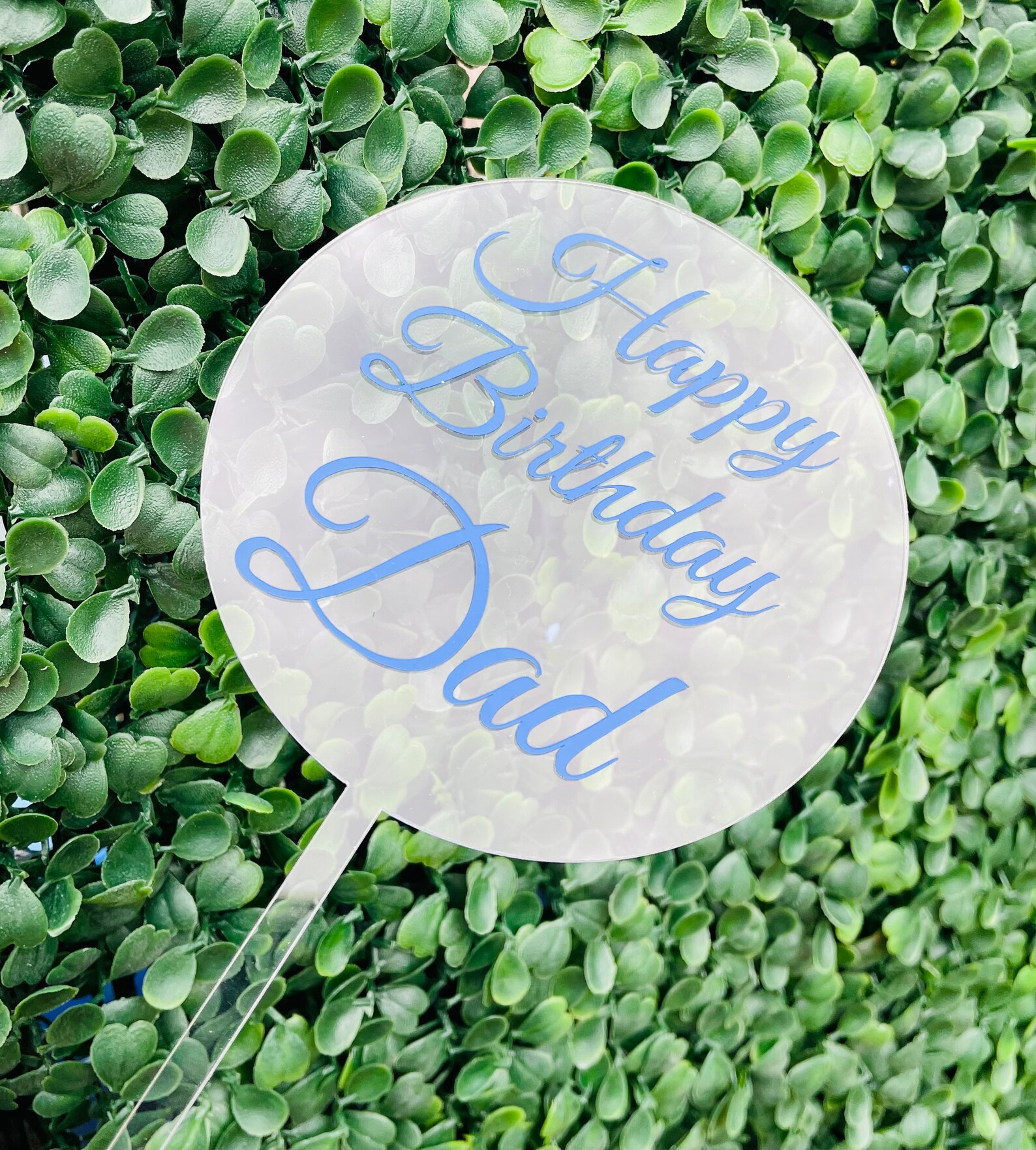 Acrylic Birthday Cake Topper / Circle Cake Topper / - Etsy