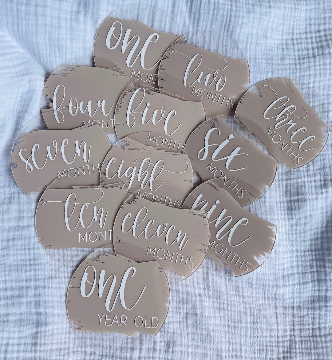 Baby Milestones | Acrylic Baby Milestone Set | Baby's First Year | New ...