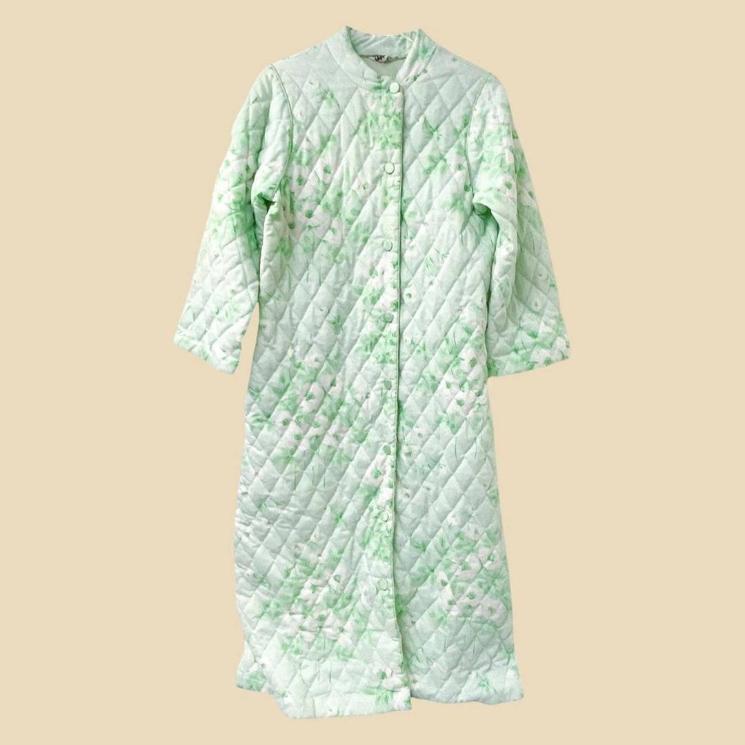 Vintage Quilted Housecoat - Etsy