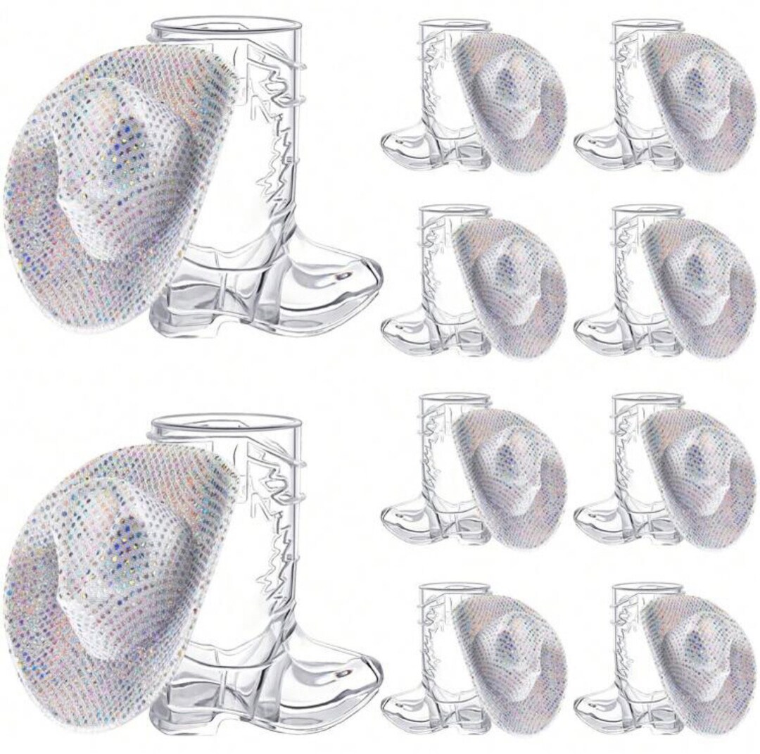 Cowgirl Boot Shot Glasses | Shot Glass and Toppers | Cowboy Boot Shot ...