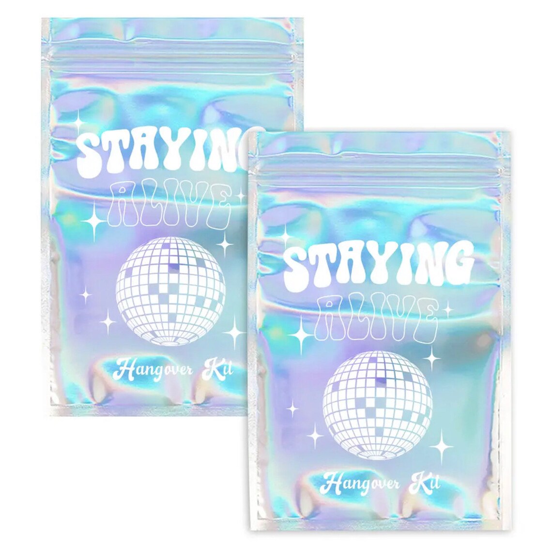 Staying Alive Hangover Kit Bags | Hen Recovery Kits | Hangover Goodie ...