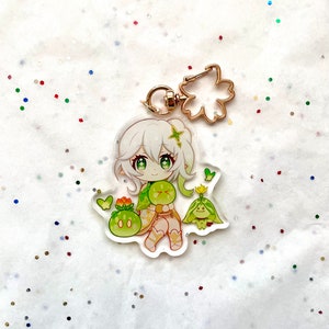 Genshin Impact Nahida & Slimes Double-sided Acrylic Keychain - Etsy