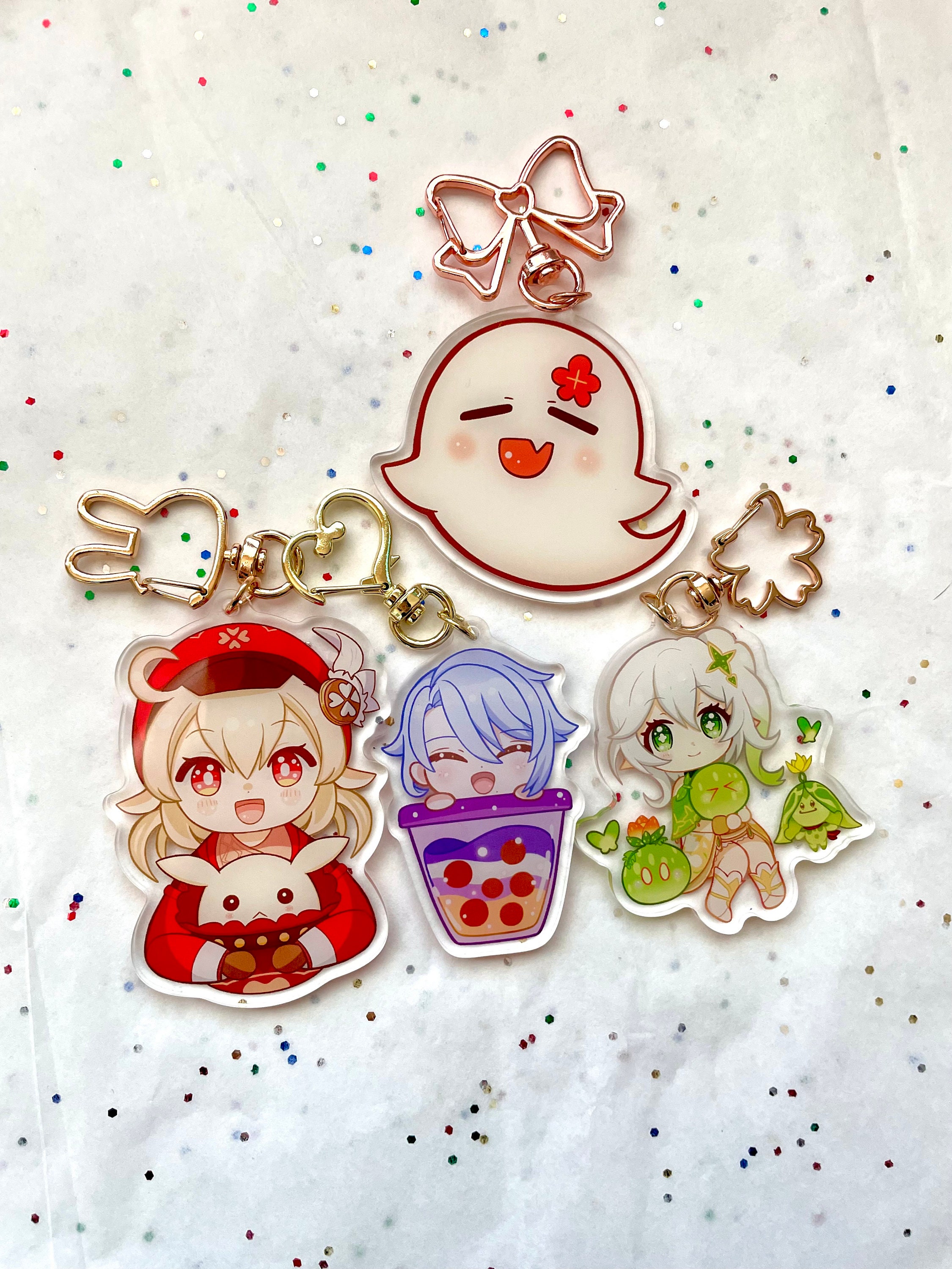 Genshin Impact Nahida & Slimes Double-sided Acrylic Keychain - Etsy