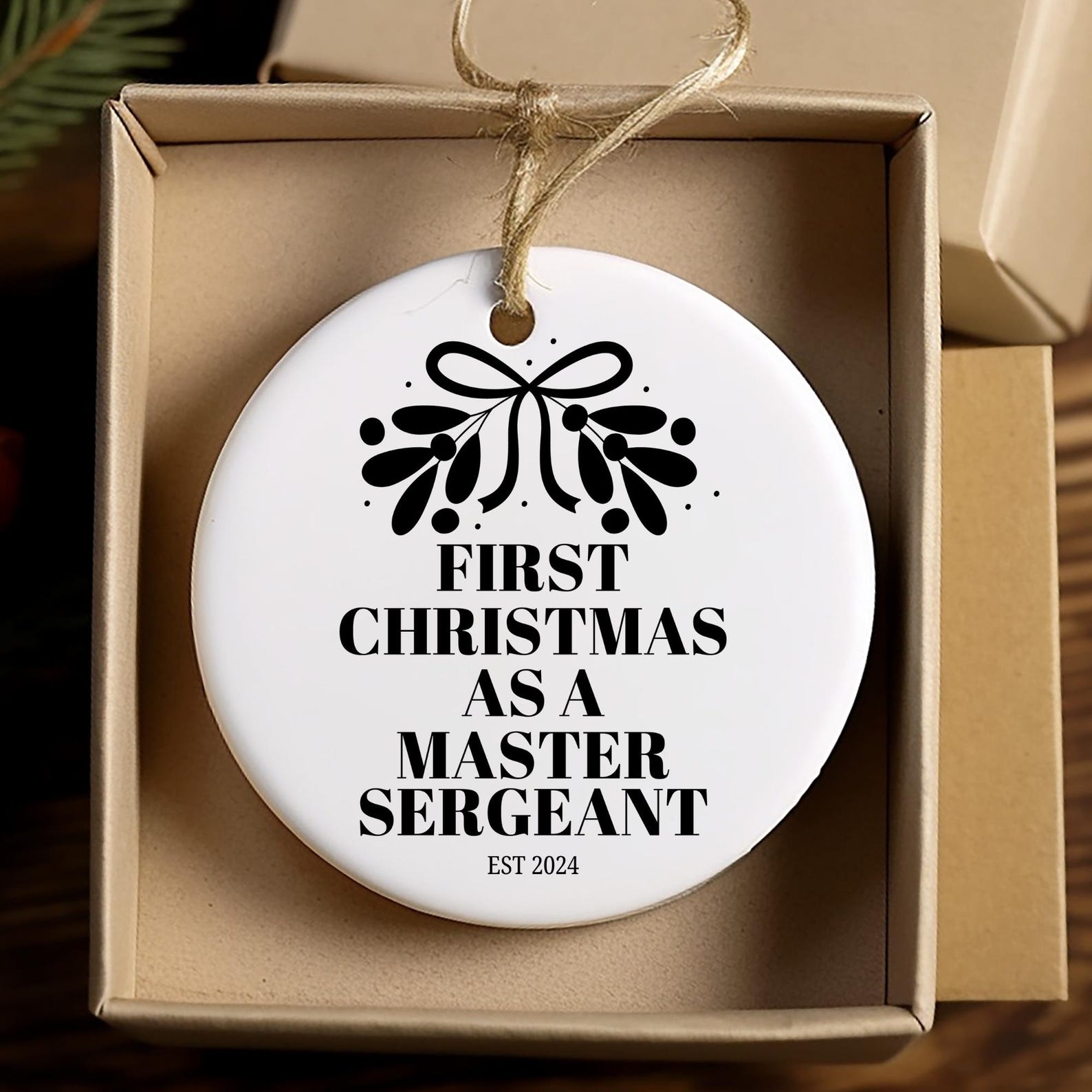 US Military Master Sergeant Promotion Ornament Gift for Him Msgt Custom ...