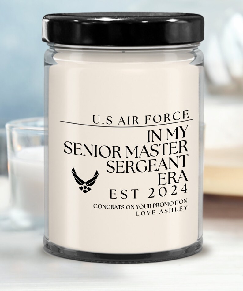 Military Promotion Candle Personalized Gift for SMSGT Friend From ...