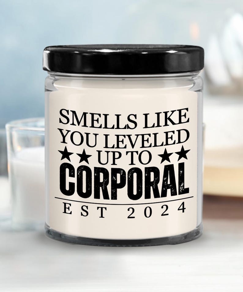 Corporal Promotion Candle Leadership Gift for Him US Military Police ...