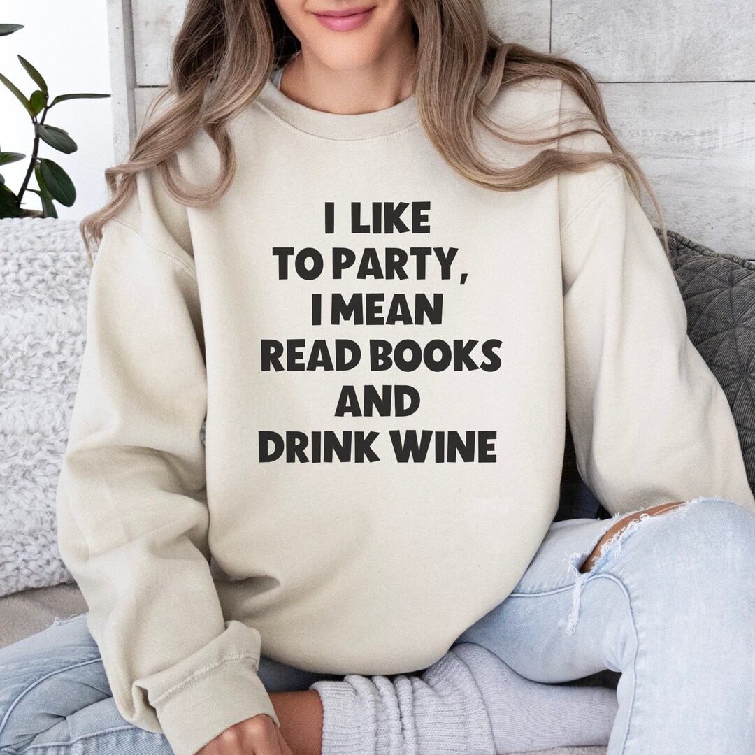 Book Club Sweatshirt Gift for Librarian Reading Club Wine Lover Library ...