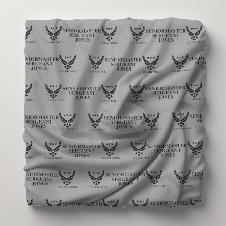 Customized Air Force Throw Blanket, Customized Sergeant Gift ...