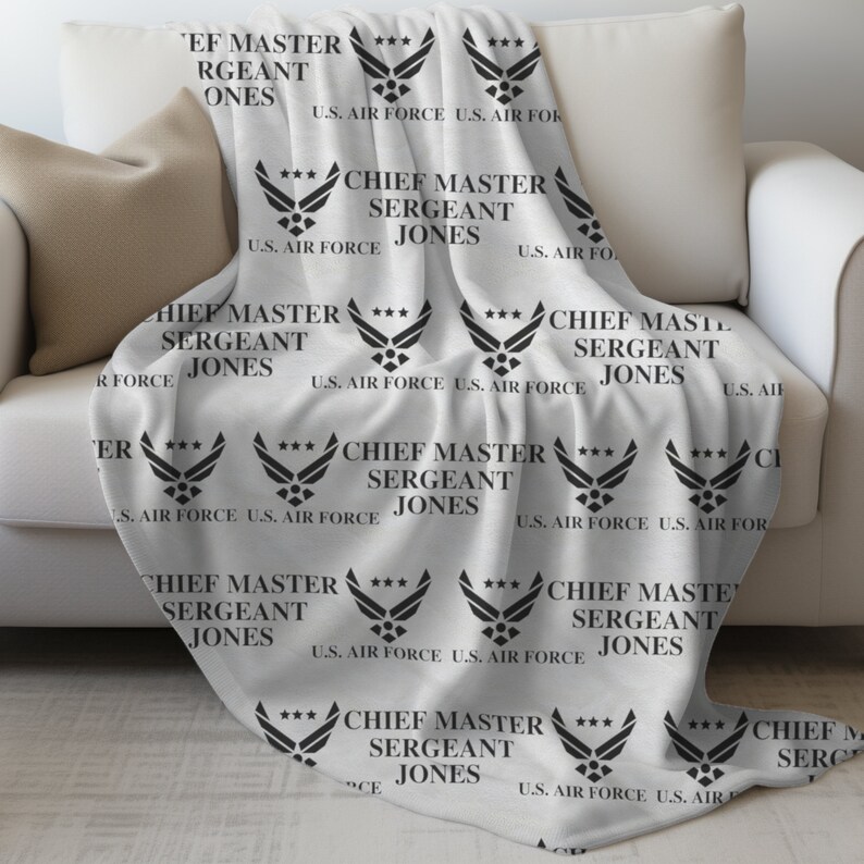 Chief Master Sergeant Blanket Customized Air Force Promotion CMSGT ...