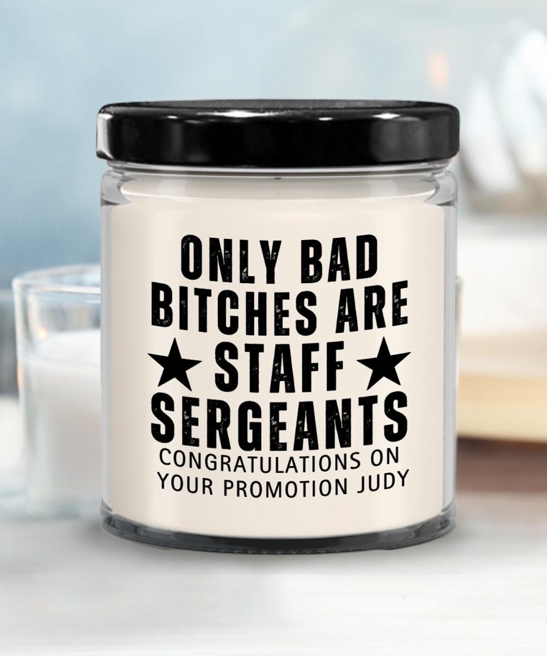 Ssgt Promotion Candle for Her Staff Sergeant Gift for Mom Military Wife ...