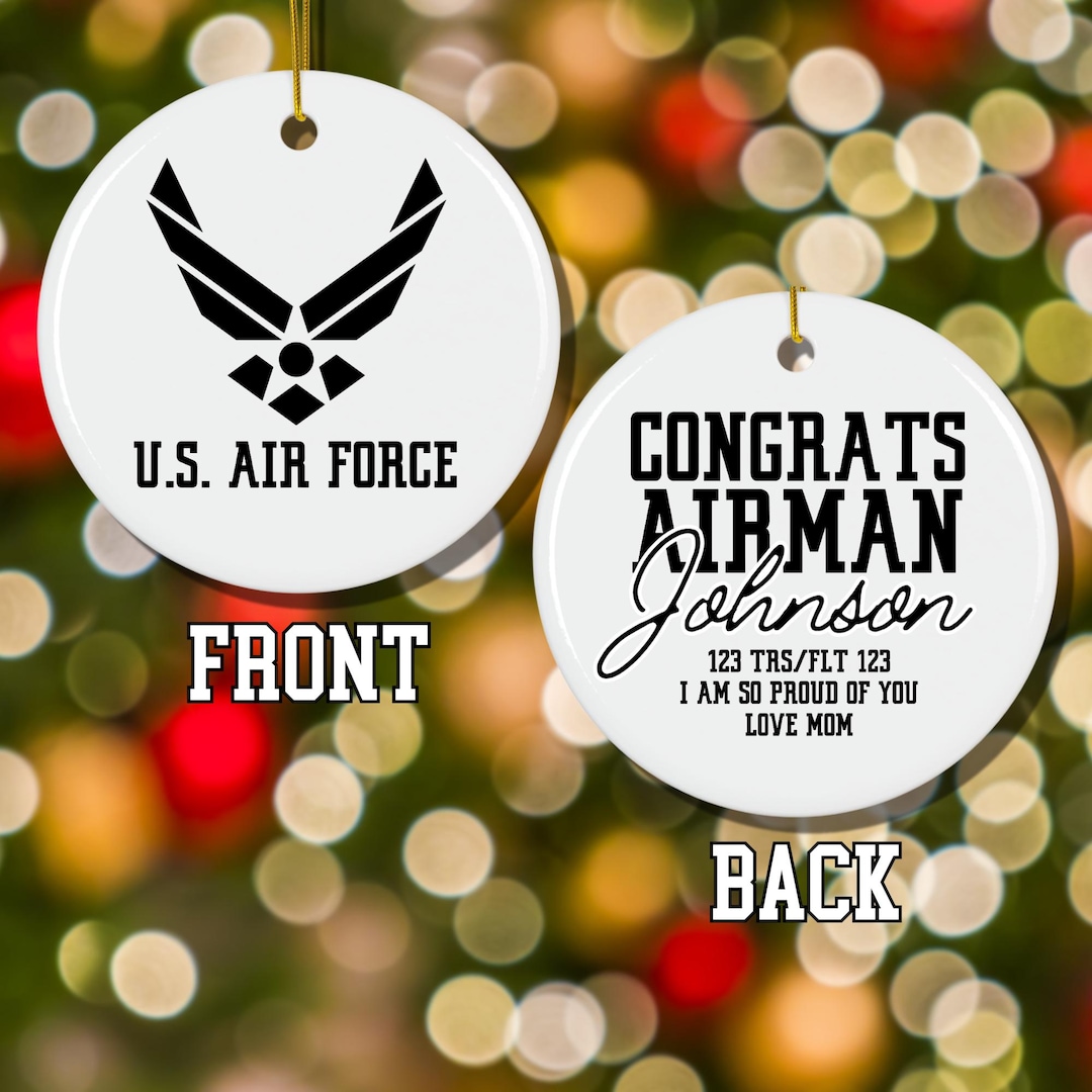 Personalized Airman Graduation Gift Airman Ornament Christmas Gift Air ...
