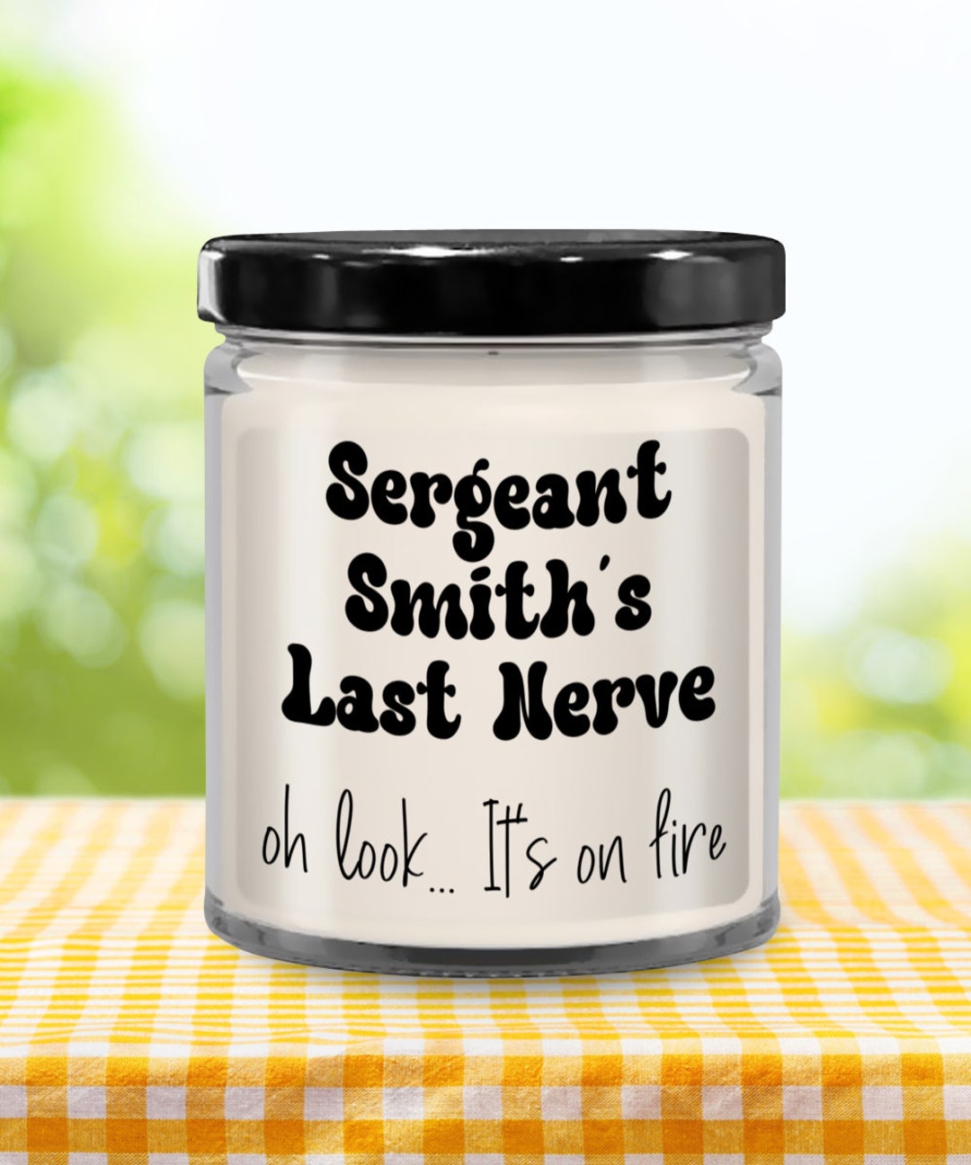 Personalized Last Nerve Candle Marine Corps Air Force Gift Police ...