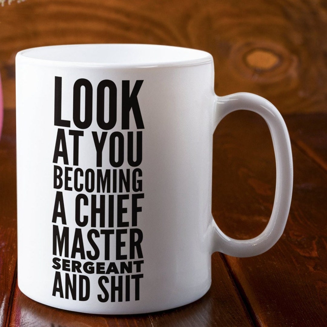 Chief Master Sergeant Coffee Mug CMSGT Promotion Cup Marine Corps Gift ...