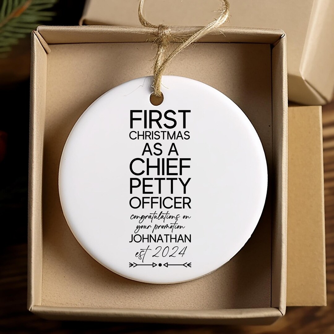 US Navy Chief Petty Officer Promotion Ornament Gift for Him US CPO ...
