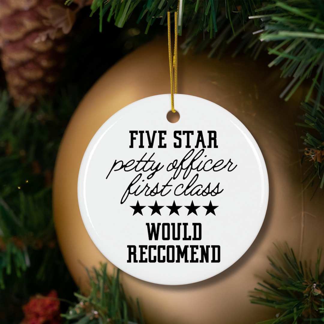US Navy Petty Officer First Class Promotion Ornament Gift for Colleague ...