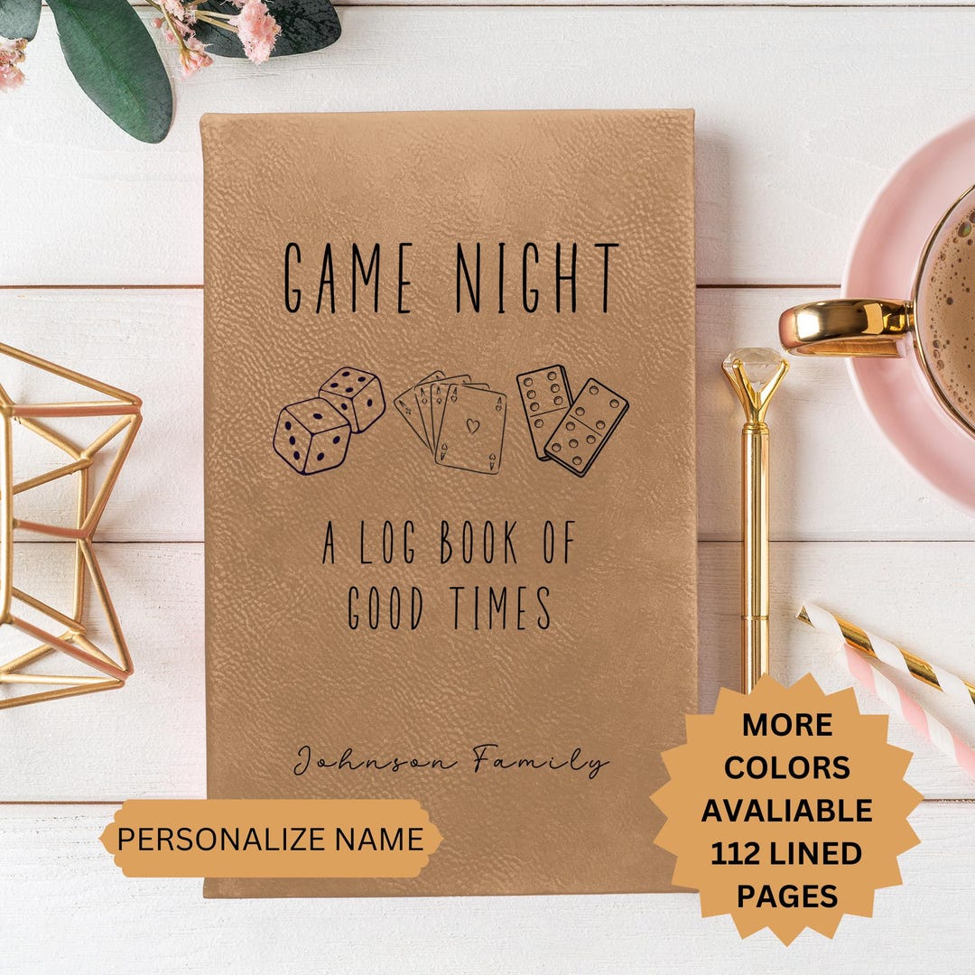 Family Game Night Scorebook Custom Family Game Night Gift for Couples ...