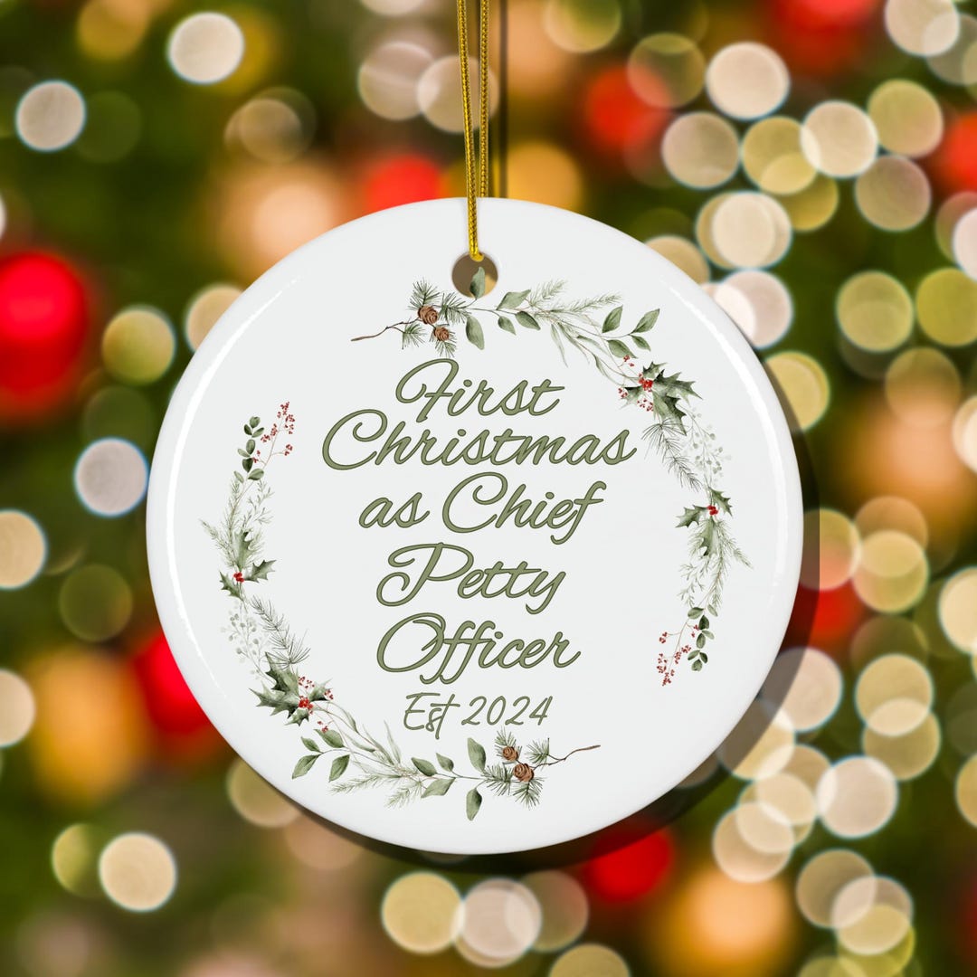 US Chief Petty Officer Promotion Ornament Gift for Him US CPO Custom ...