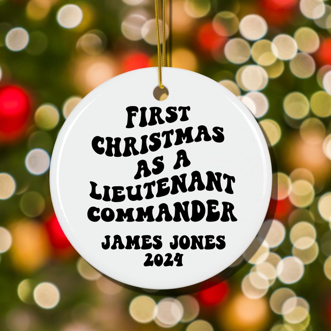 US Navy Lieutenant Commander Promotion Ornament Gift for Him Custom ...