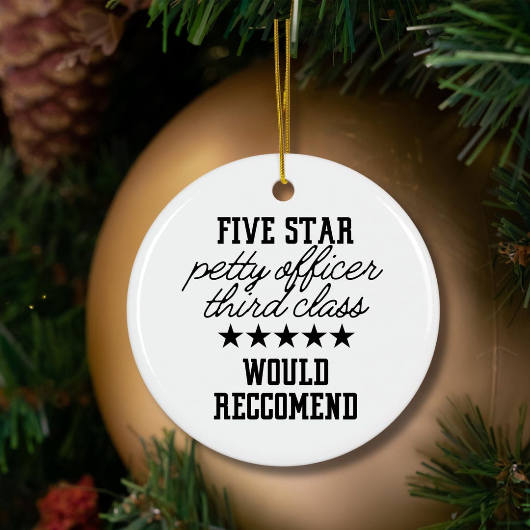 US Navy Petty Officer Third Class Promotion Ornament Gift for Colleague ...