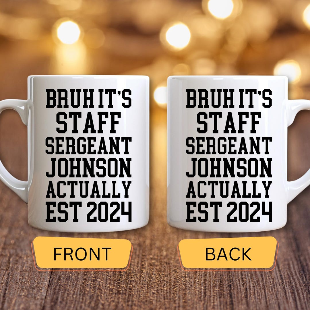 Personalized Ssgt Promotion Coffee Mug for Her Police Staff Sergeant ...