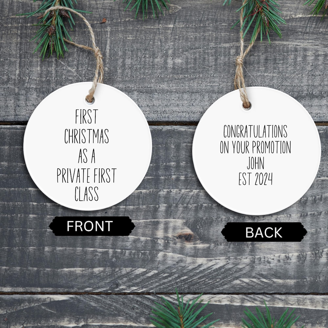 Custom Army Private First Class Promotion Ornament for Him PFC Army ...