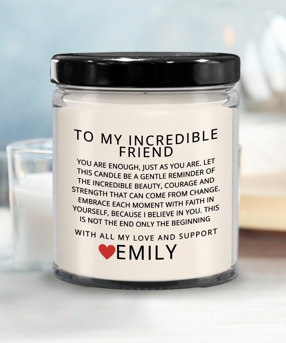 Mental Health Encouragement Gift for Friend, Swear Affirmation Candle ...