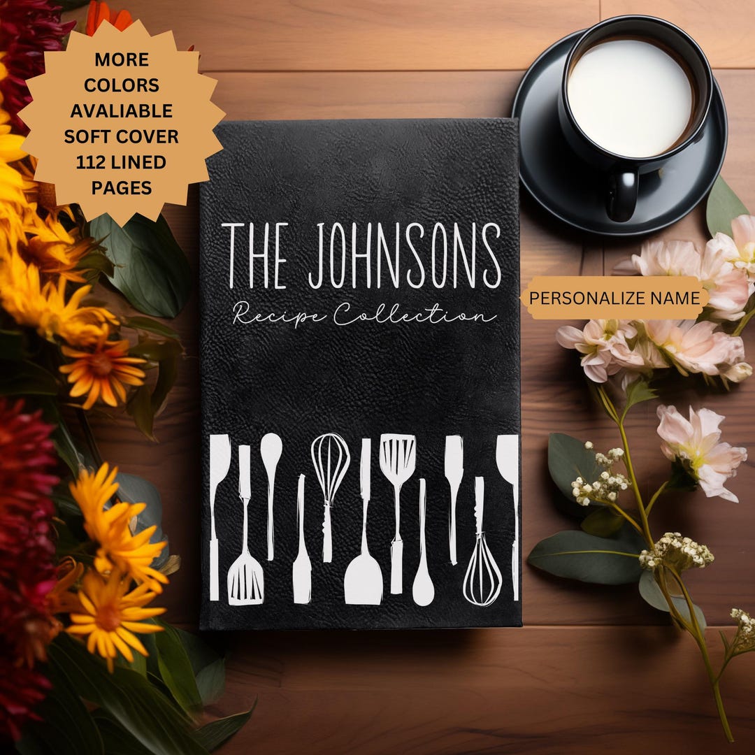 Custom Recipe Book Couples Recipe Journal Personalized Recipe Book for ...