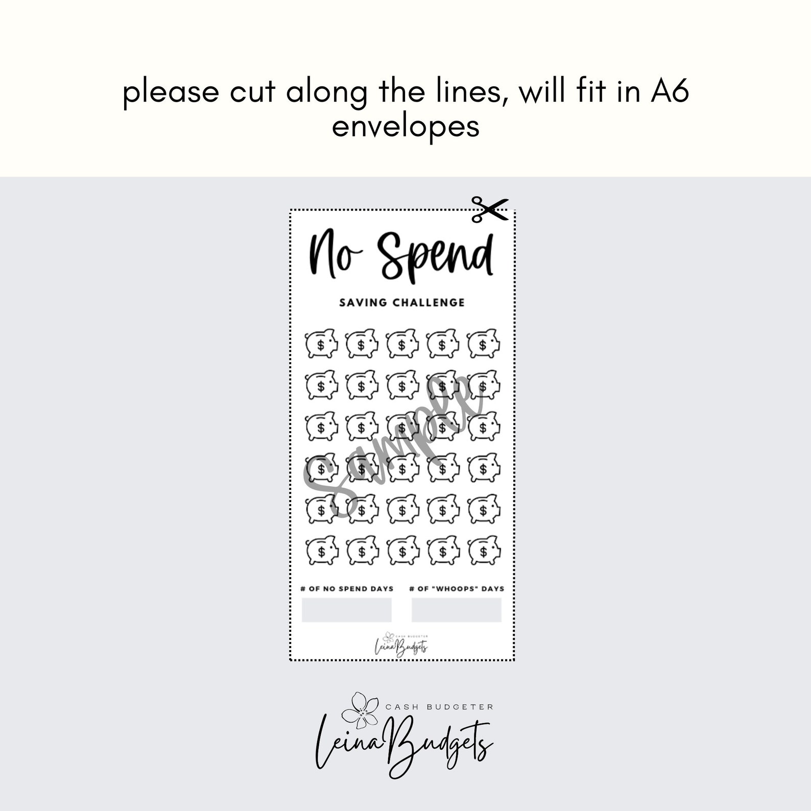 No Spend Saving Challenge | Tracker | A6 Printable | Savings Challenge ...