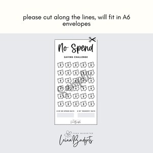 No Spend Saving Challenge Tracker A6 Printable Savings Challenge ...