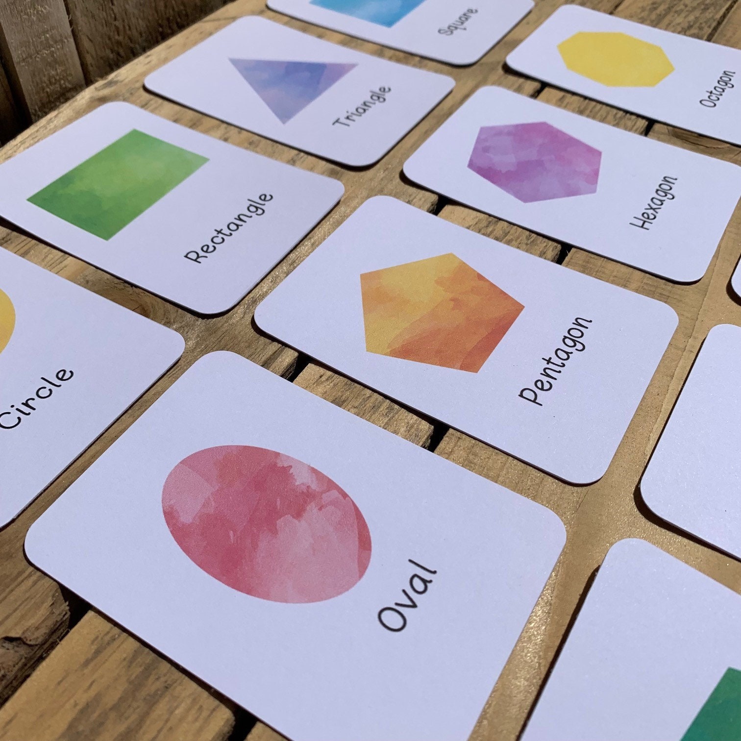 Printable 2D Shape Flashcards Flashcards for Kids Digital - Etsy UK