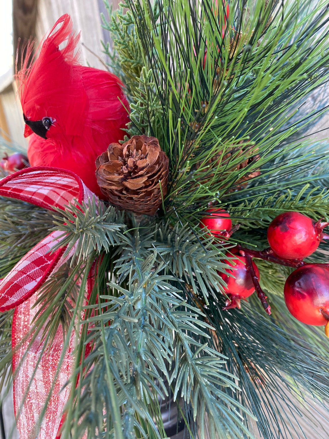 Cardinal Candlestick Arrangement Candlestick Arrangement - Etsy