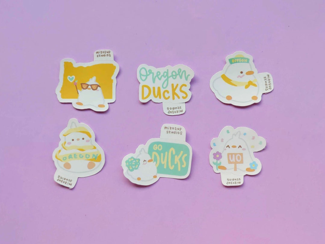 University of Oregon pastel Sticker Pack 6pcs / Danish Pastel / Oregon ...