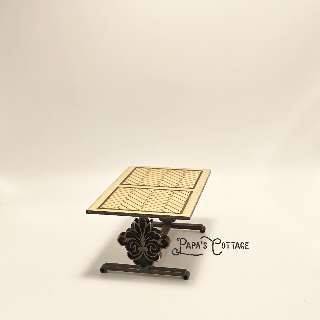 KIT - Handmade Miniature Dollhouse Table 1:12 Scale - Arabella Dining ...