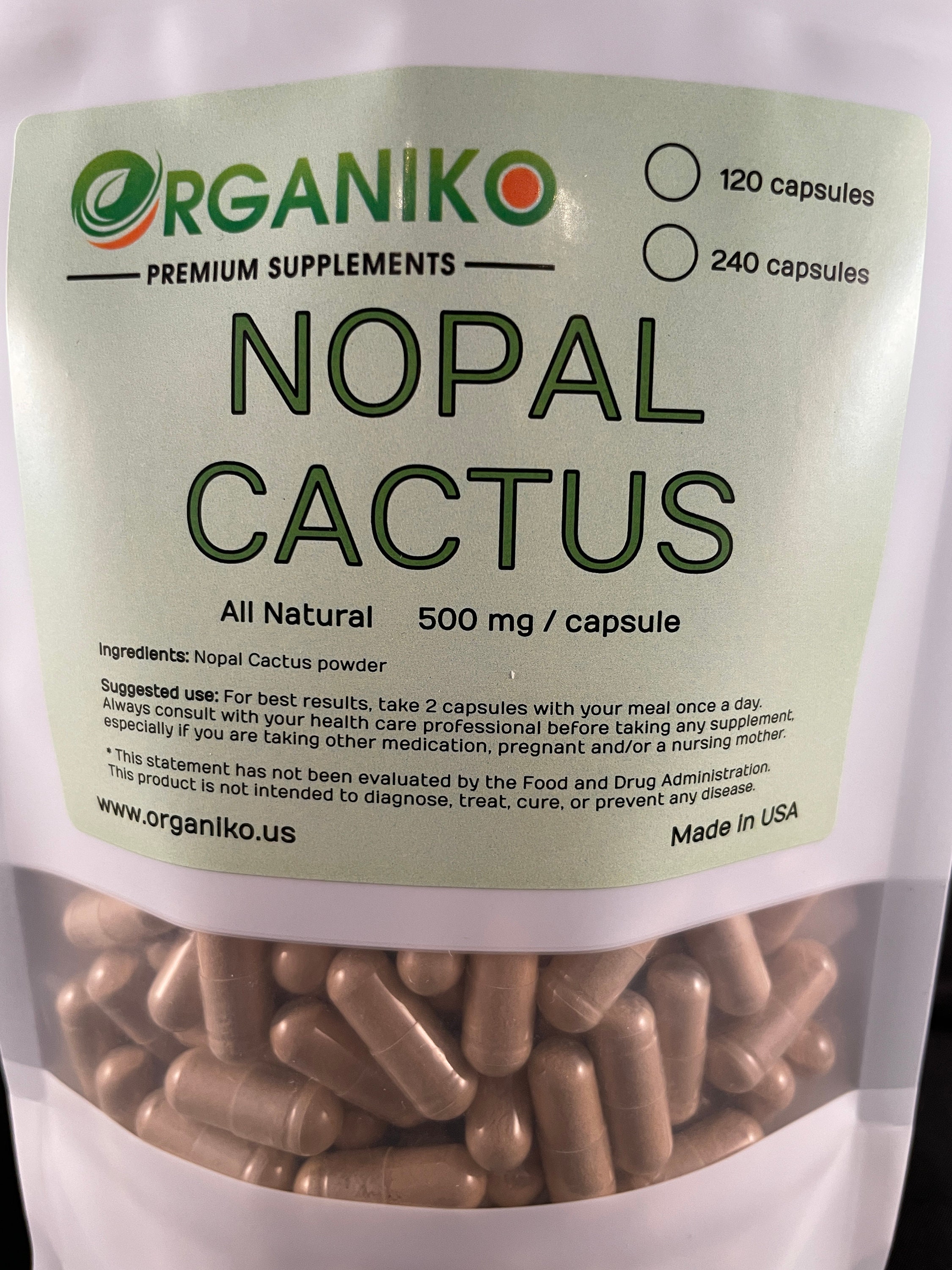 Nopal Cactus (prickly Pear Cactus) -- 500mg Capsules - Etsy