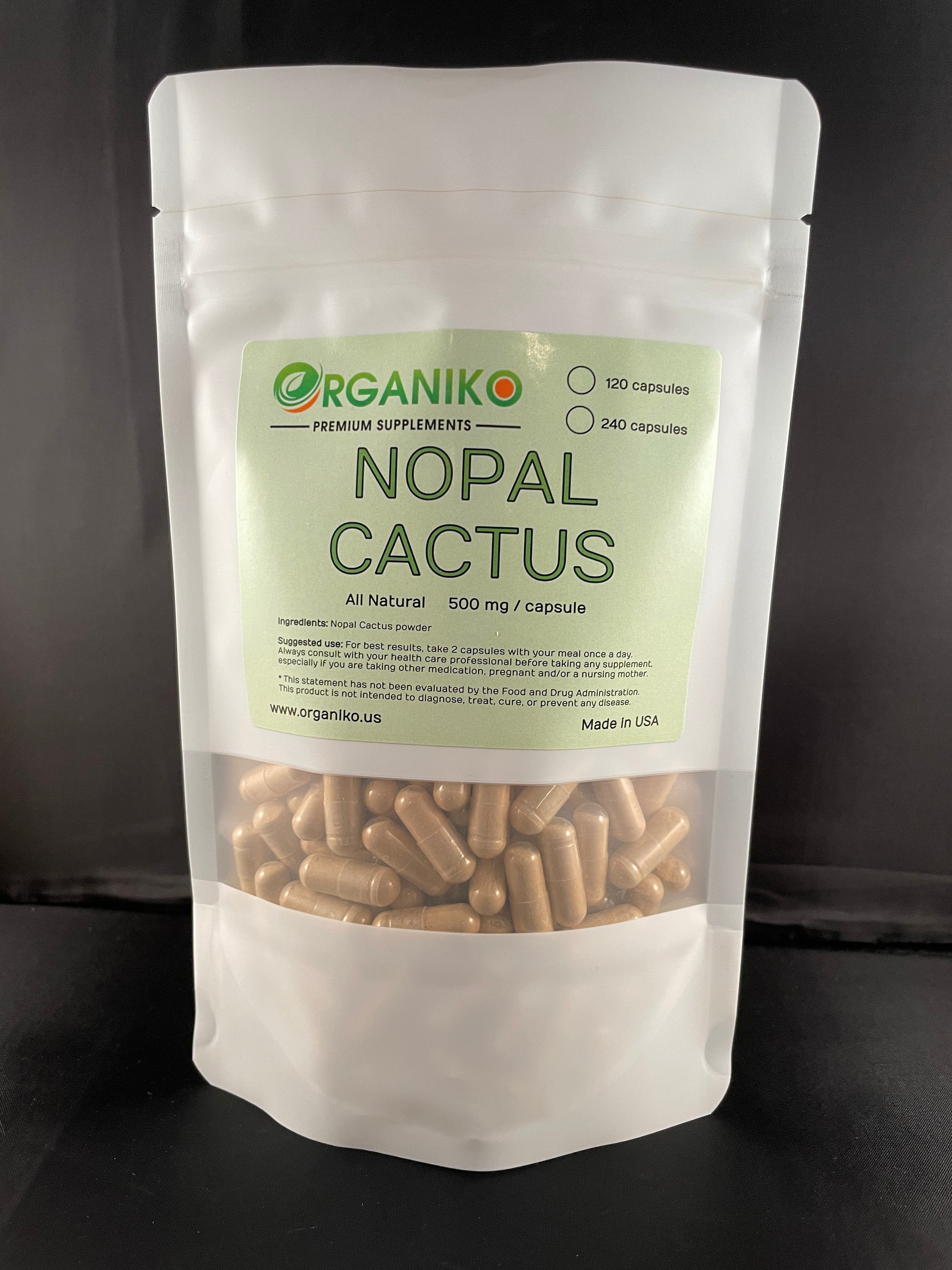 Nopal Cactus (prickly Pear Cactus) -- 500mg Capsules - Etsy