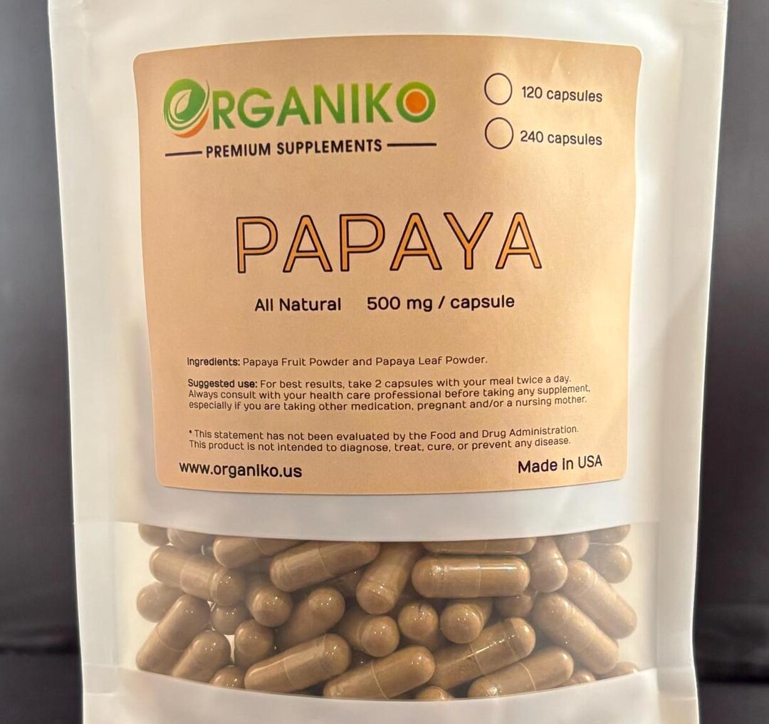 Papaya -- 500mg Capsules - Etsy