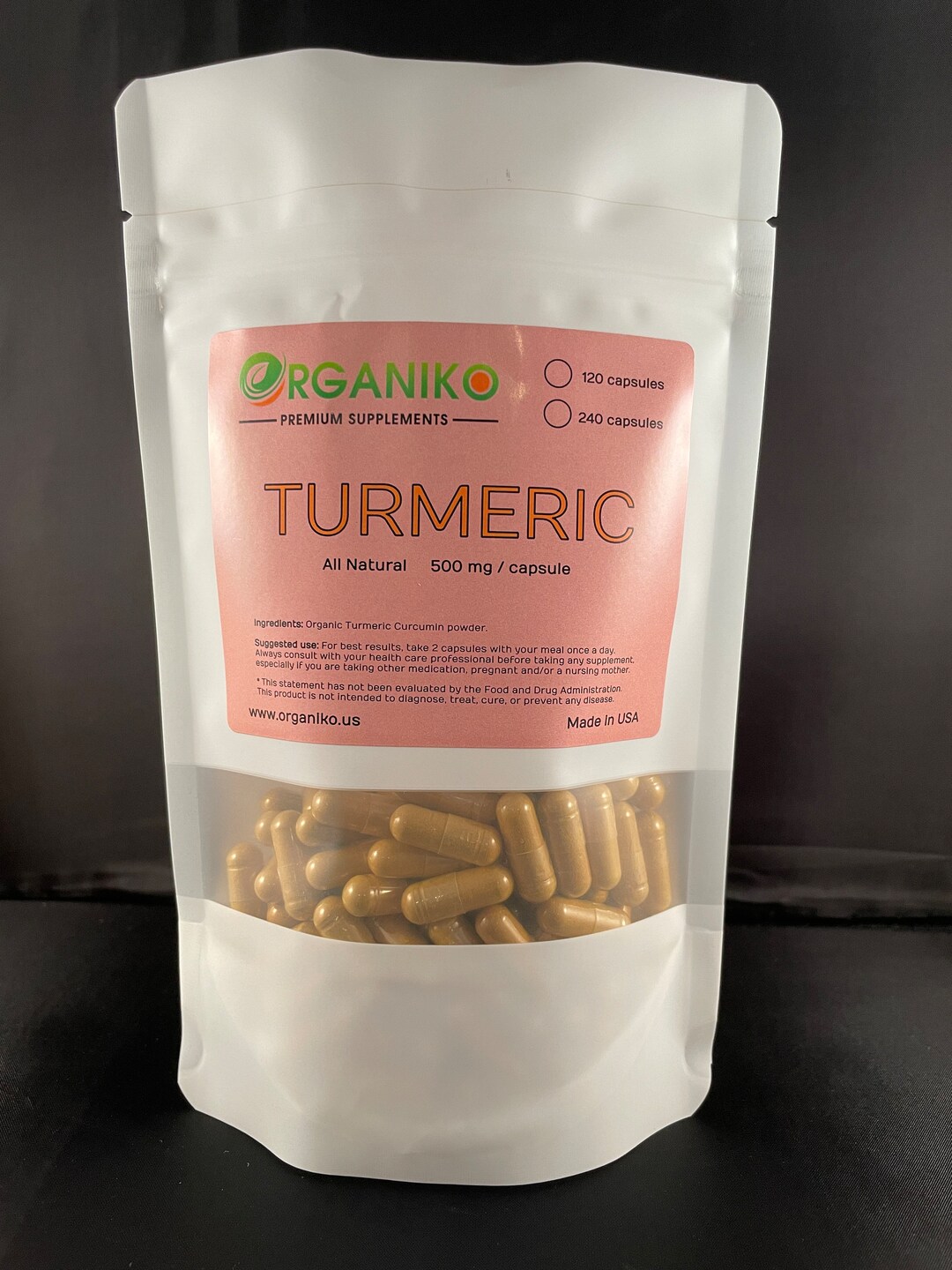 Turmeric -- 500mg Capsules - Etsy